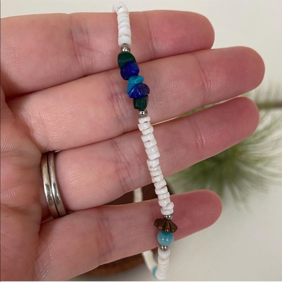 Jewelry | Vintage 9s Handmade Shell Stone Anklet | Poshmark